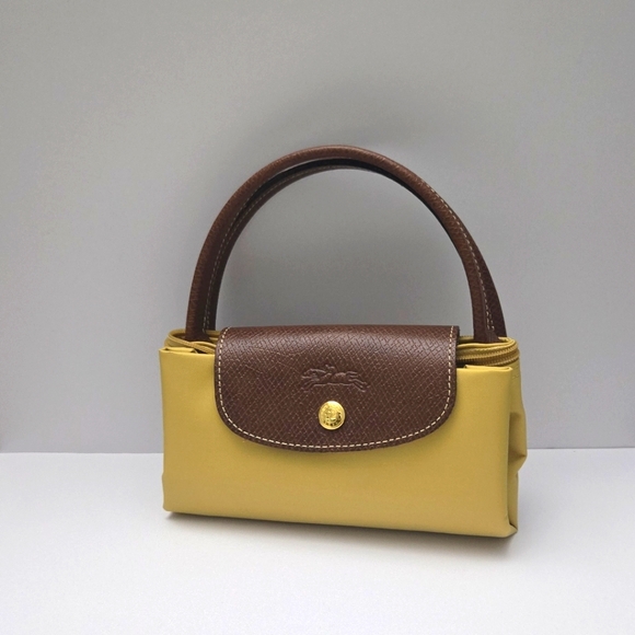 Longchamp | Bags | Longchamp Le Pliage Small Nylon Short Handles Tote ...